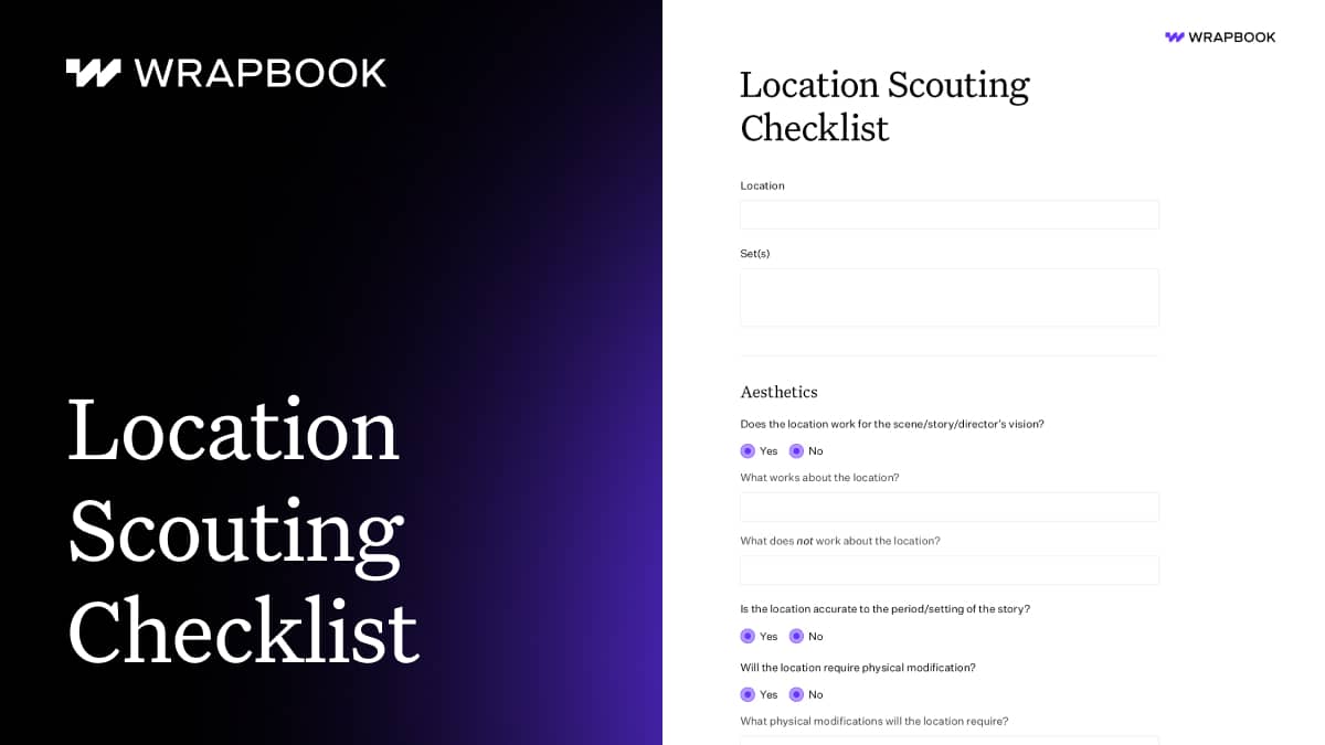 Download the Location Scouting Checklist | Wrapbook